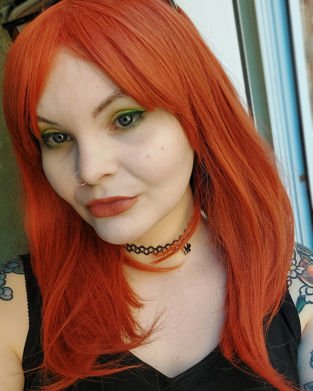 Auburn orange straight wig with bangs | Pumpkinhead by Lush Wigs UK