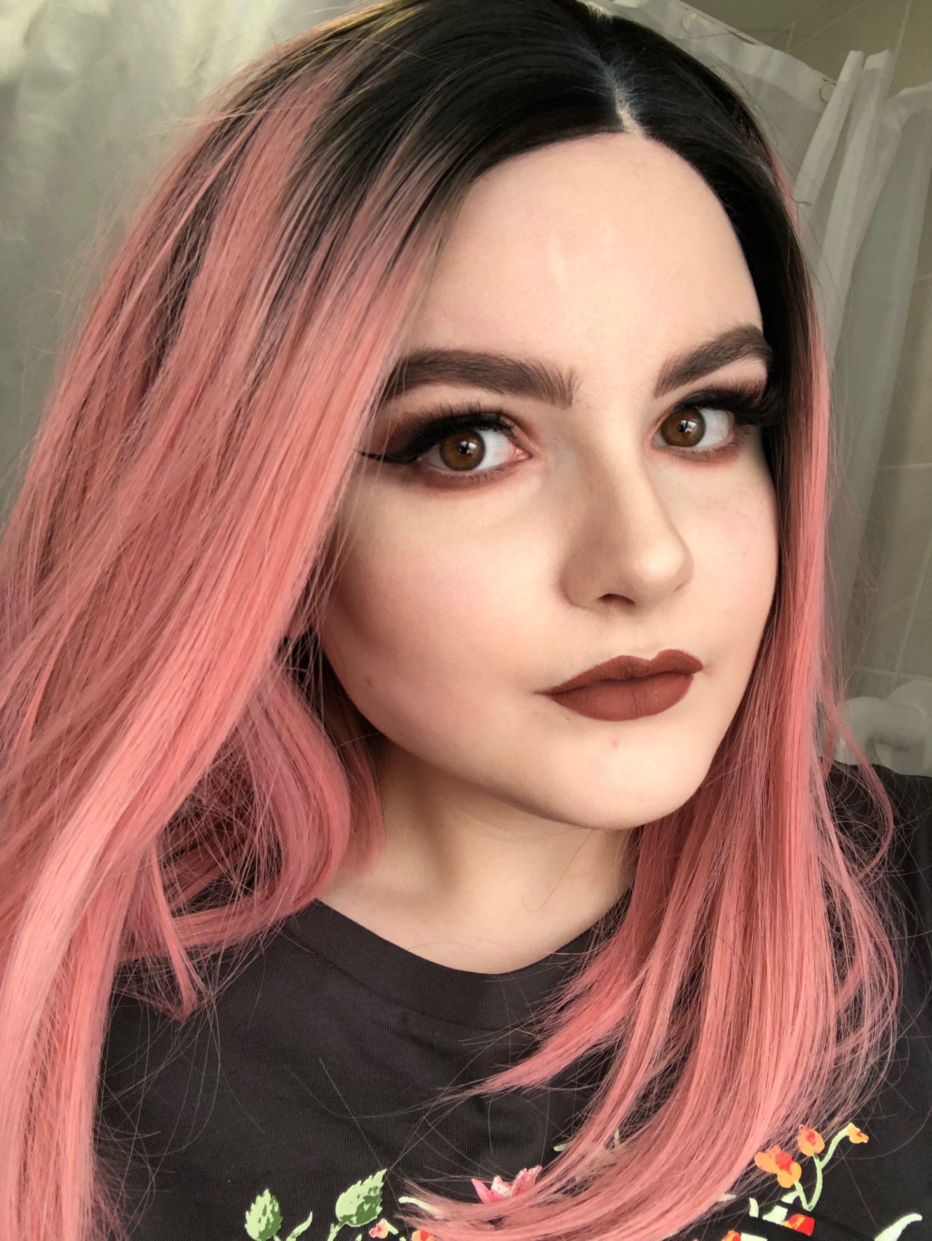 Pink straight long bob lace front wig | Cosmopolitan by Lush Wigs UK