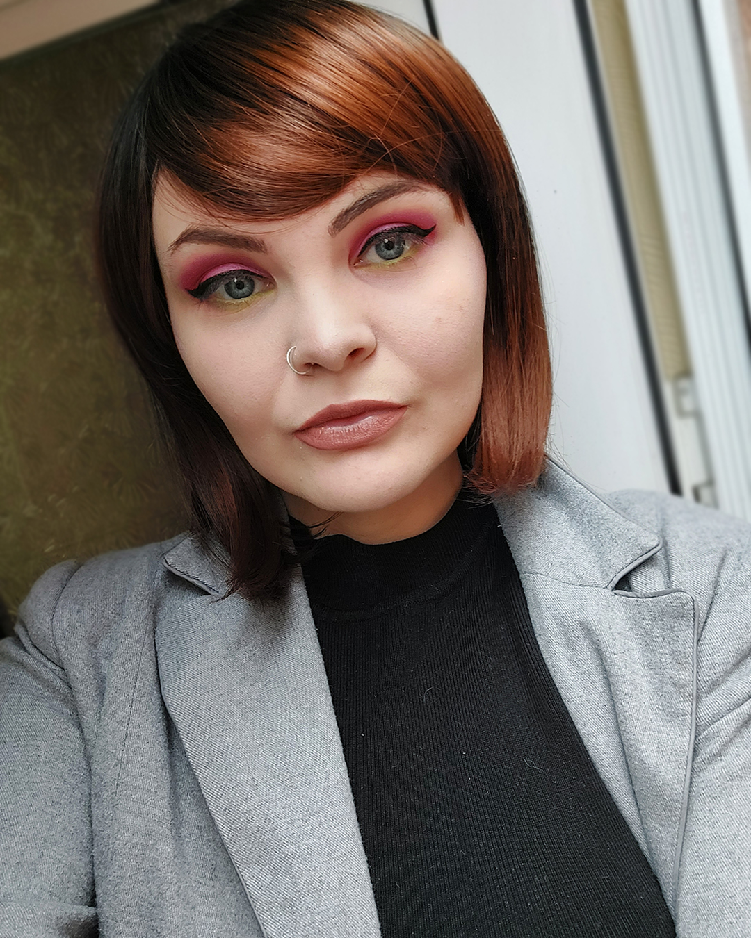 Black straight bob wig with bangs | Lucia by Lush Wigs UK