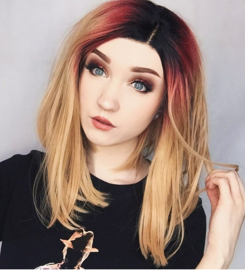 Reverse contrast colour hair - LUSH WIGS