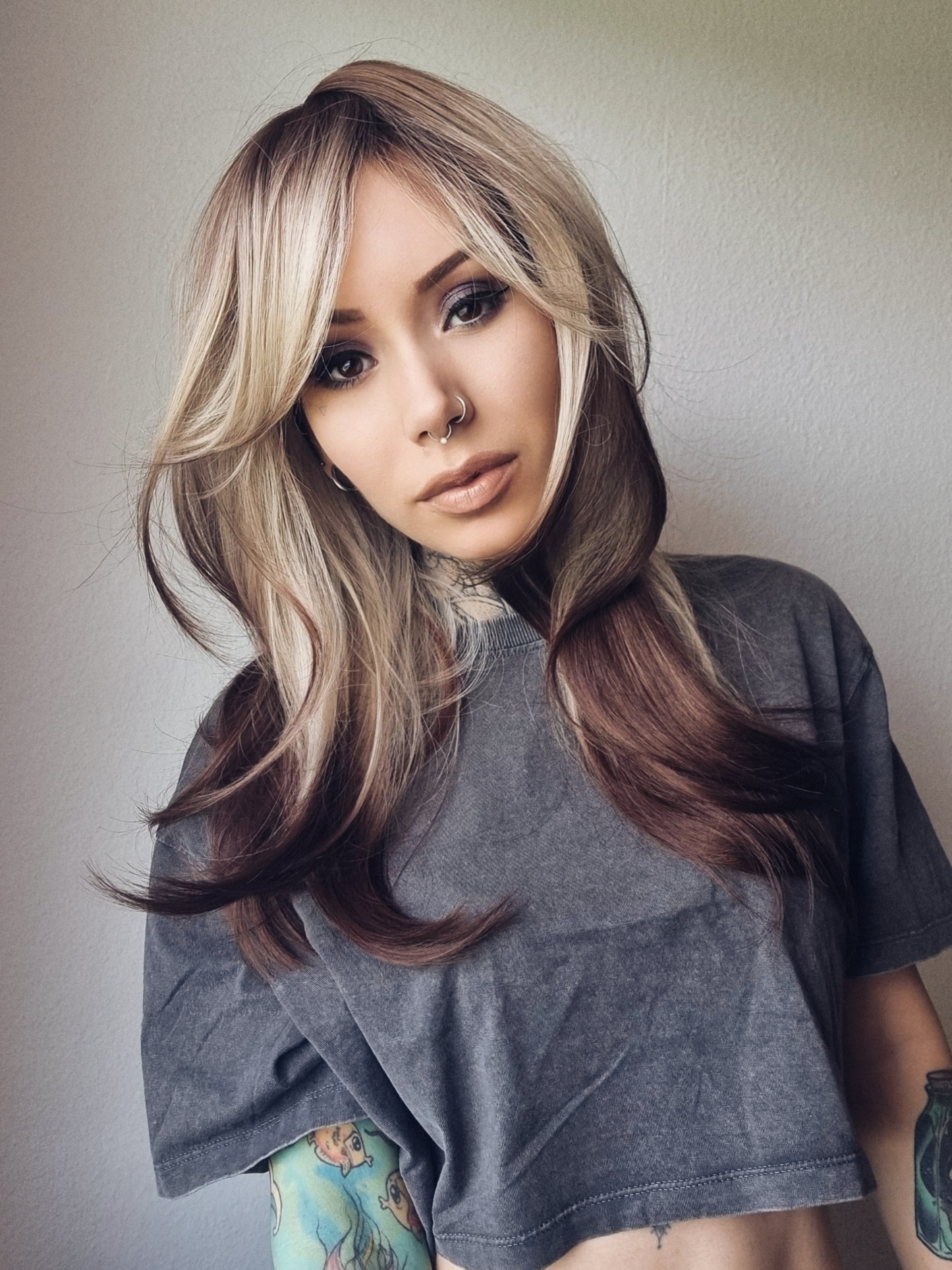 Blonde and brown ombre layered wig | Micah by Lush Wigs UK